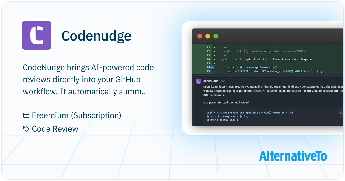 Codenudge: Helps developers review GitHub pull requests faster with AI ...
