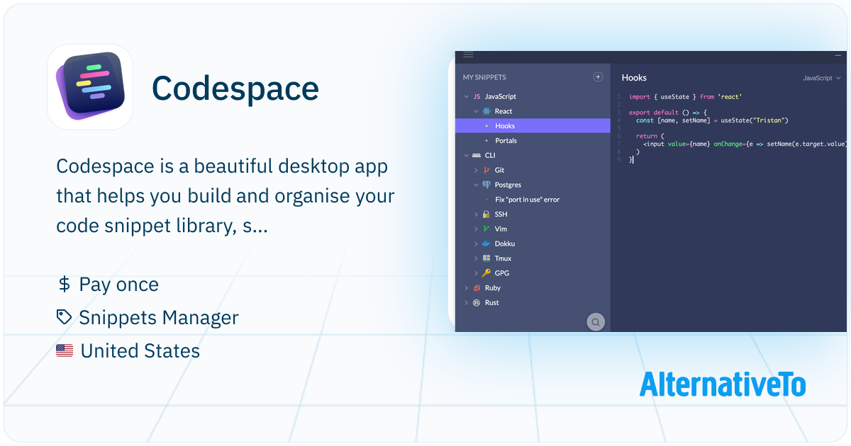 Codespace: Beautiful desktop app that helps | AlternativeTo