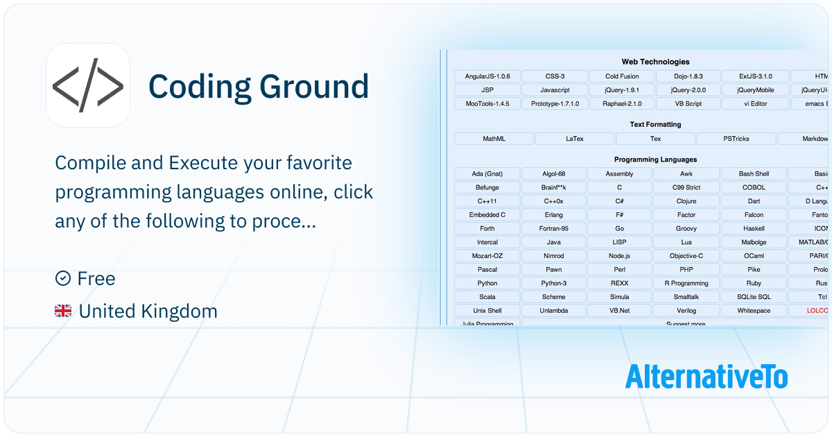 Coding Ground: Compileonline is now renamed to Coding Ground ...