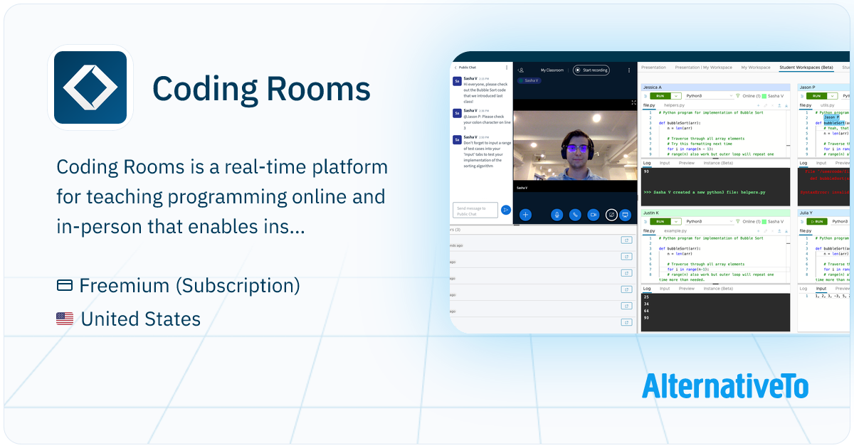 Coding Rooms: Real-time platform for teaching programming that enables ...