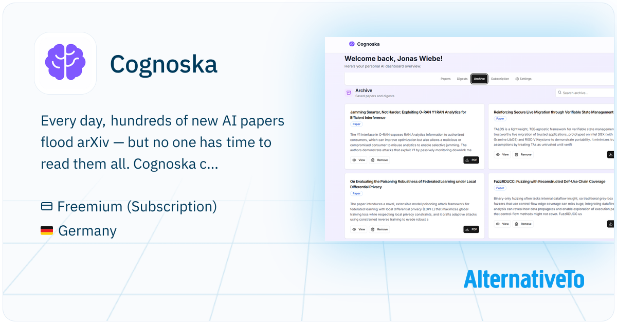 Cognoska: Daily AI research digest that filters, scores, and summarizes ...