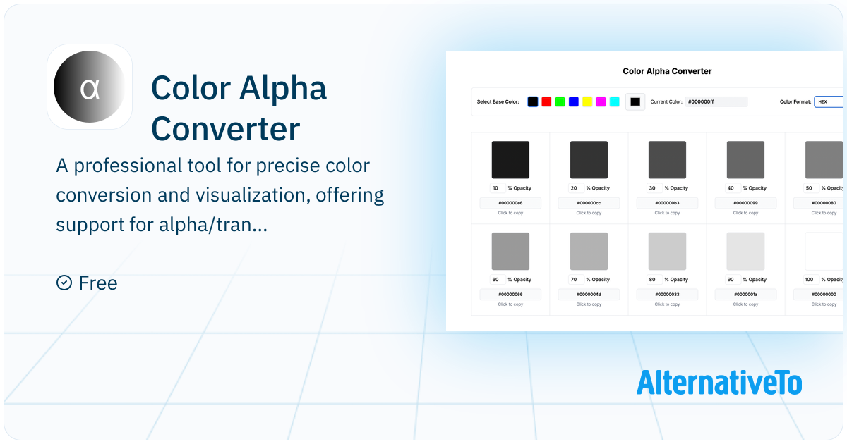 Color Alpha Converter: A professional tool for precise color conversion ...
