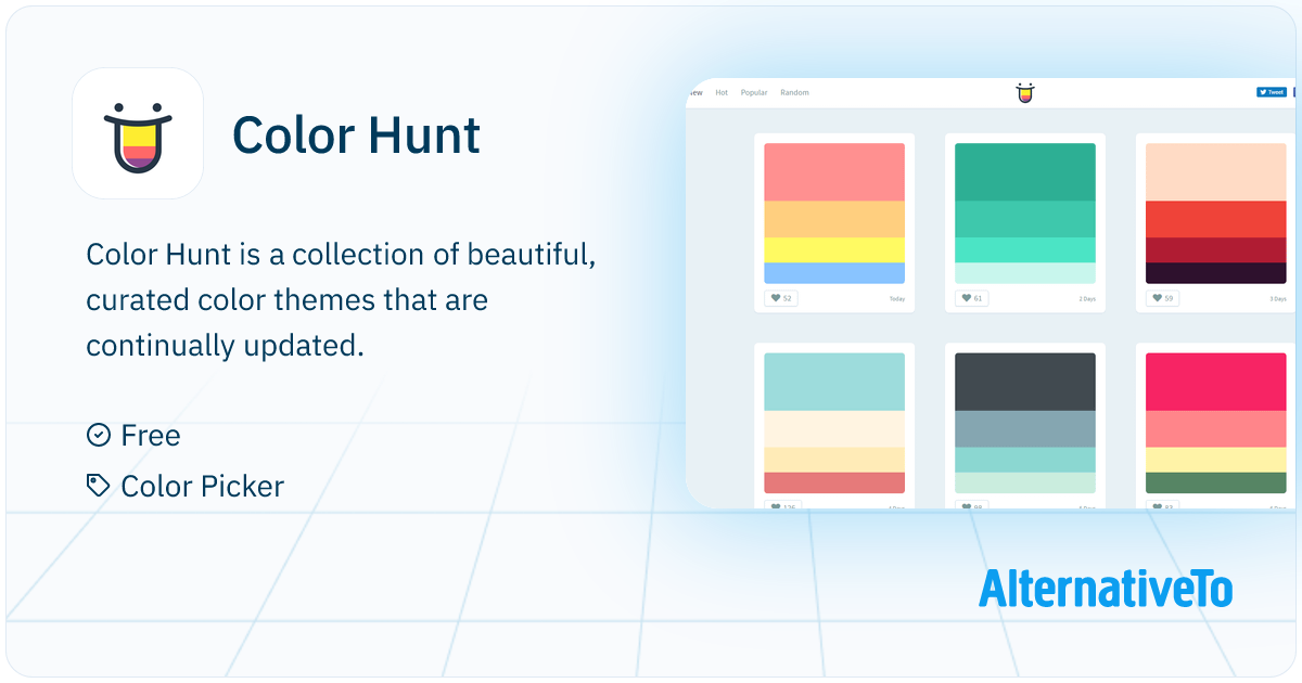 Color Hunt: Provides a curated collection of colors palettes ...