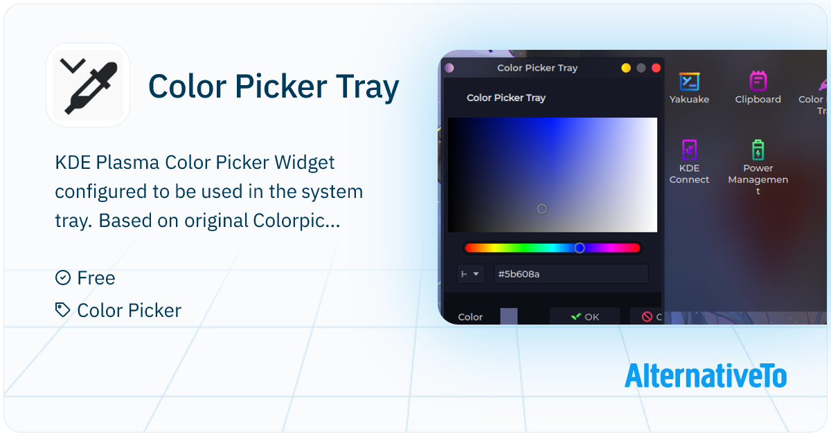 Color Picker Tray: KDE Plasma color picker widget for the system tray ...