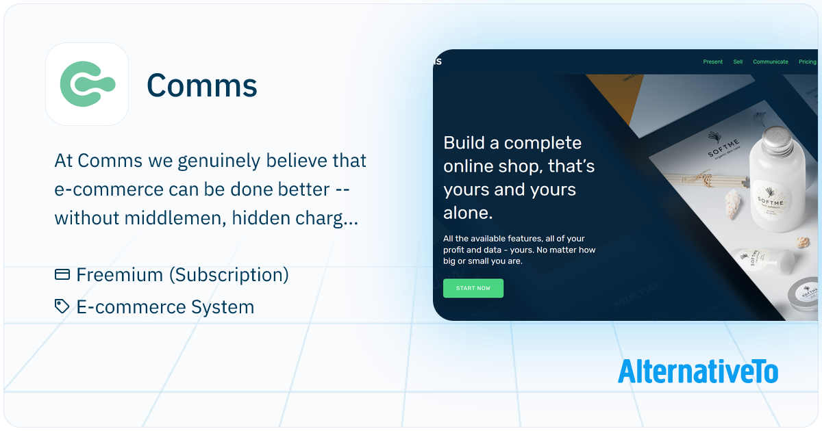 Comms: Build a complete online shop, that's yours and yours alone ...