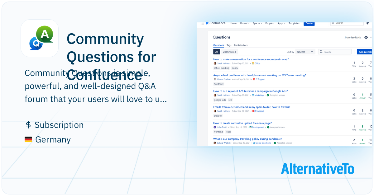 Community Questions for Confluence: Engaging community-driven Q&A forum ...