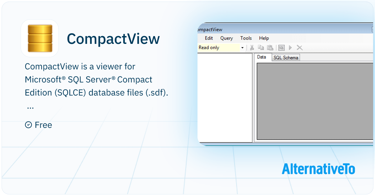CompactView: Viewer for Microsoft® SQL Server® CE database files (sdf ...