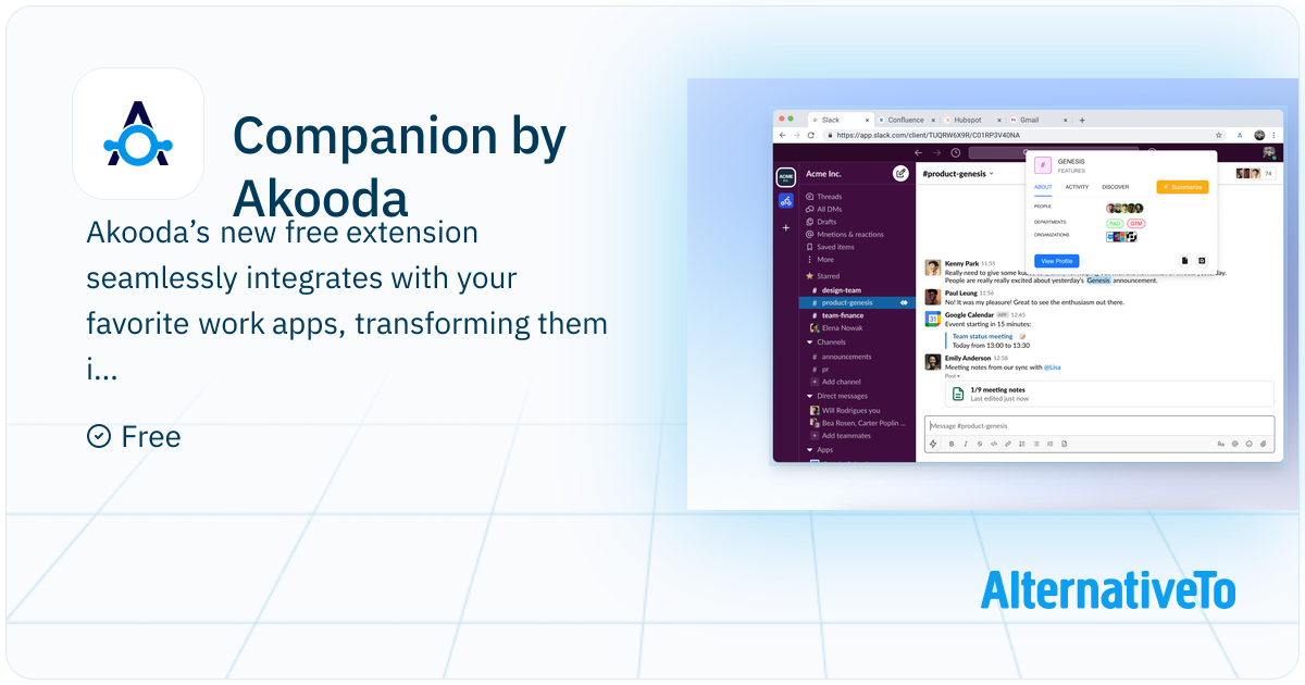 Companion by Akooda: A free Chrome extension powered by AI that ...
