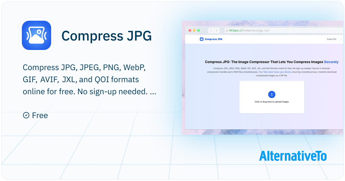 Compress JPG: Free Online Image Compressor | AlternativeTo