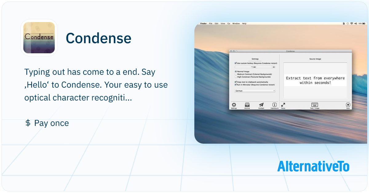 Condense: Typing out has come to a end | AlternativeTo