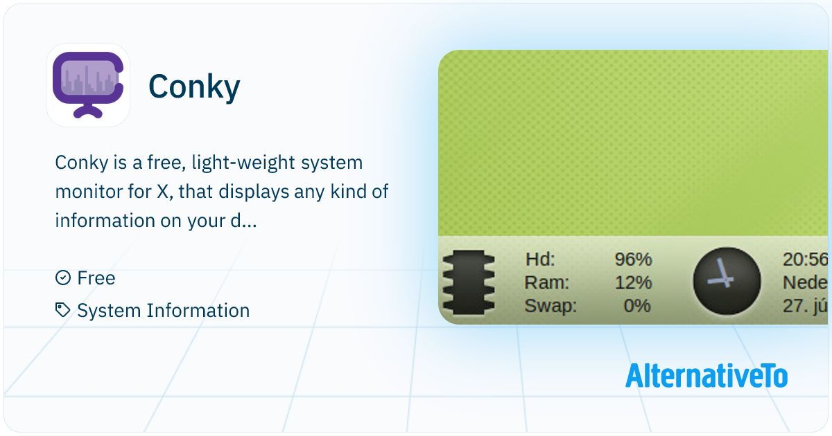 Conky: Displays any kind of information on your desktop | AlternativeTo