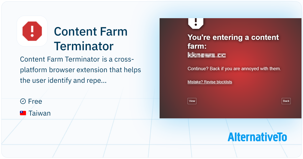 Content Farm Terminator: Marks content farm links and prevents the user ...