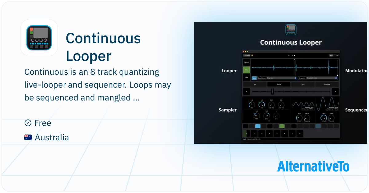 Continuous Looper: Continuous is an 8 track quantizing live-looper ...