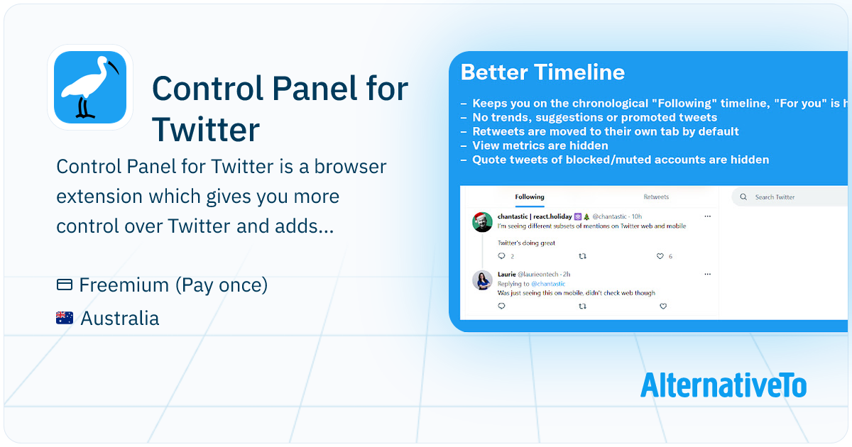 Control Panel for Twitter: Browser extension which gives you more ...