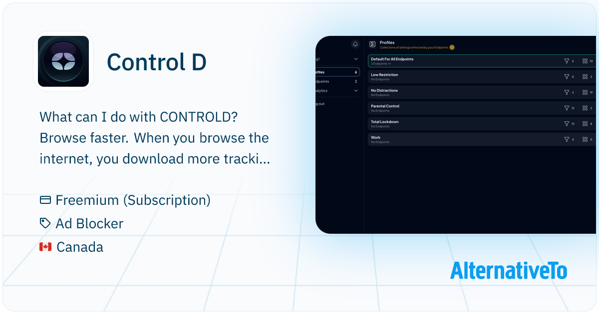 Control D: Modern and customizable DNS service that blocks threats ...