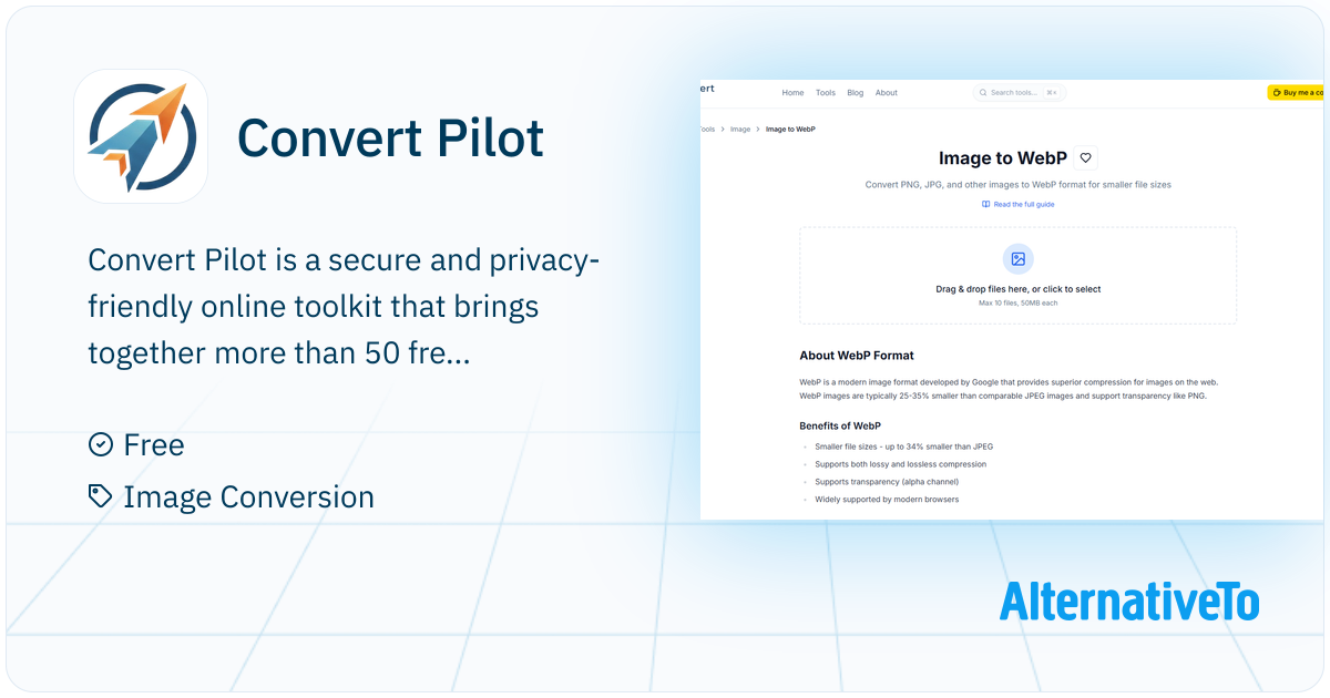 Convert Pilot: A fast and secure online toolkit offering 50+ free ...