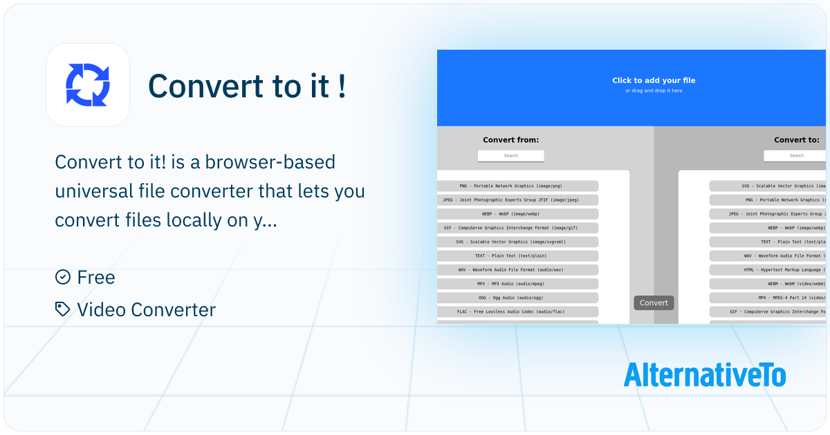 Convert to it !: Convert to it! is an open source, self-hosted file ...
