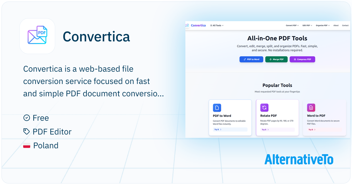 Convertica: Free online file conversion tool that allows users to ...
