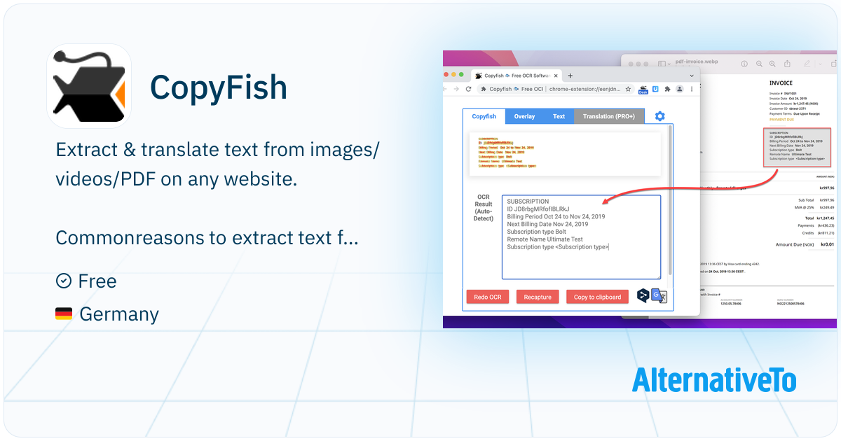 CopyFish: Copy, paste and translate text from any image, video or PDF ...