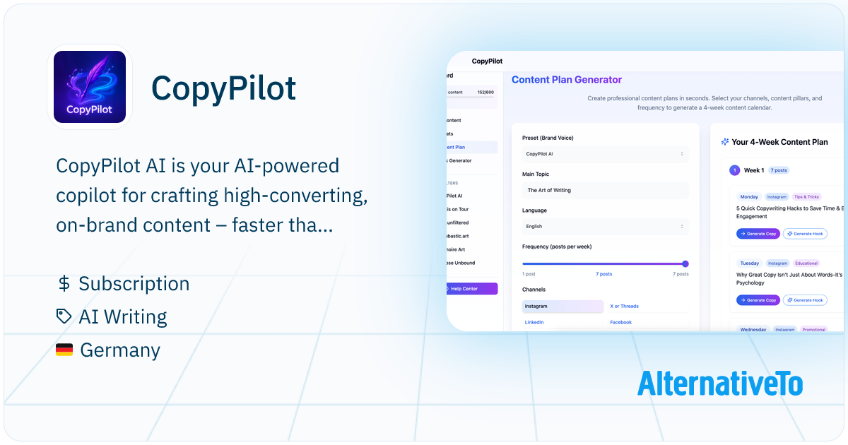 CopyPilot: Create High-Impact Copy. 10X Faster. Zero Writer’s Block ...