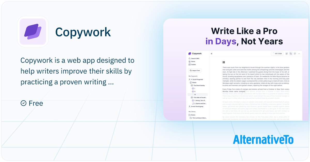 Copywork: Writing app that helps you write like your favorite author ...