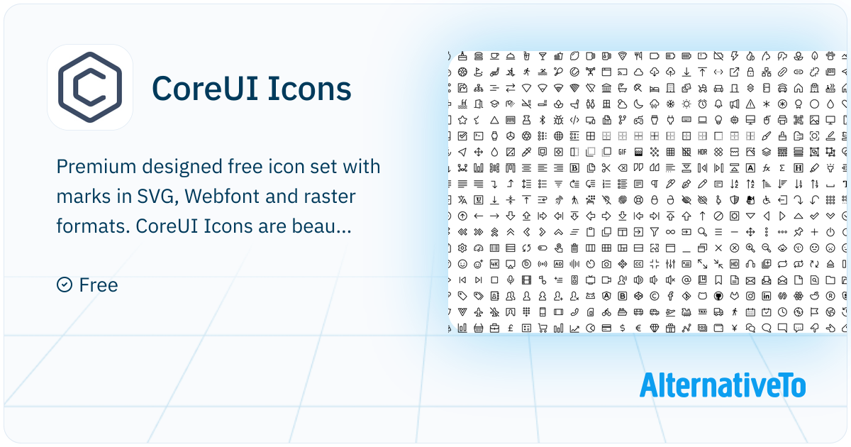 CoreUI Icons: Premium designed free icon set with marks in SVG, Webfont ...