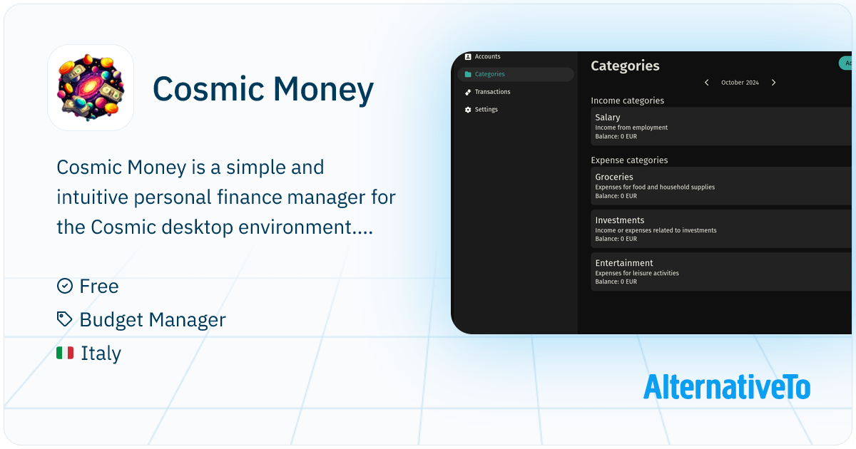 Cosmic Money: A simple and intuitive money manager designed for the ...