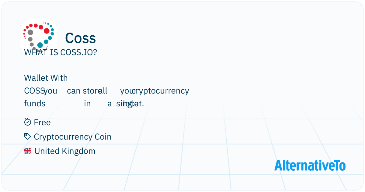 Coss: COSS stands for Crypto-One-Stop-Solution and represents a ...
