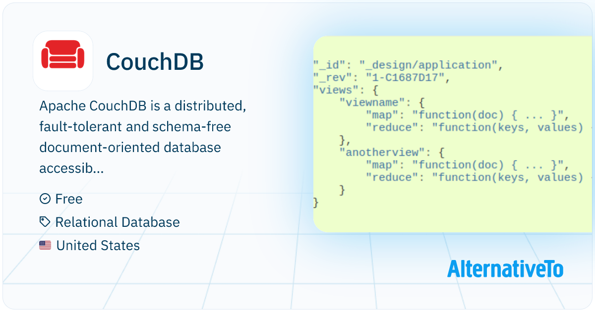 CouchDB: Apache CouchDB is a distributed, fault-tolerant | AlternativeTo