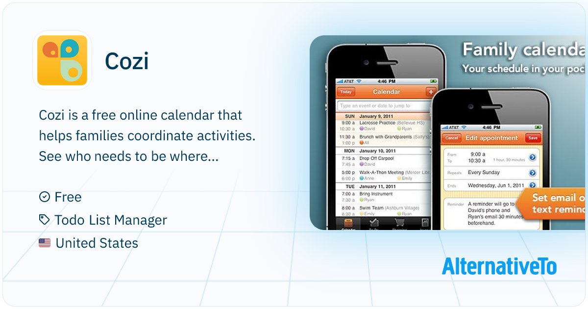 Cozi: Free online calendar that helps | AlternativeTo