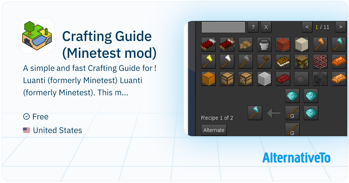 Crafting Guide (Minetest mod): A mod for Minetest that adds a search ...