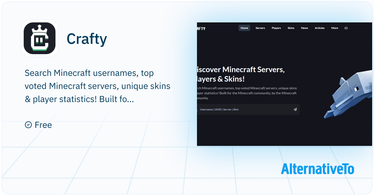 Crafty: Search Minecraft usernames, top voted Minecraft | AlternativeTo