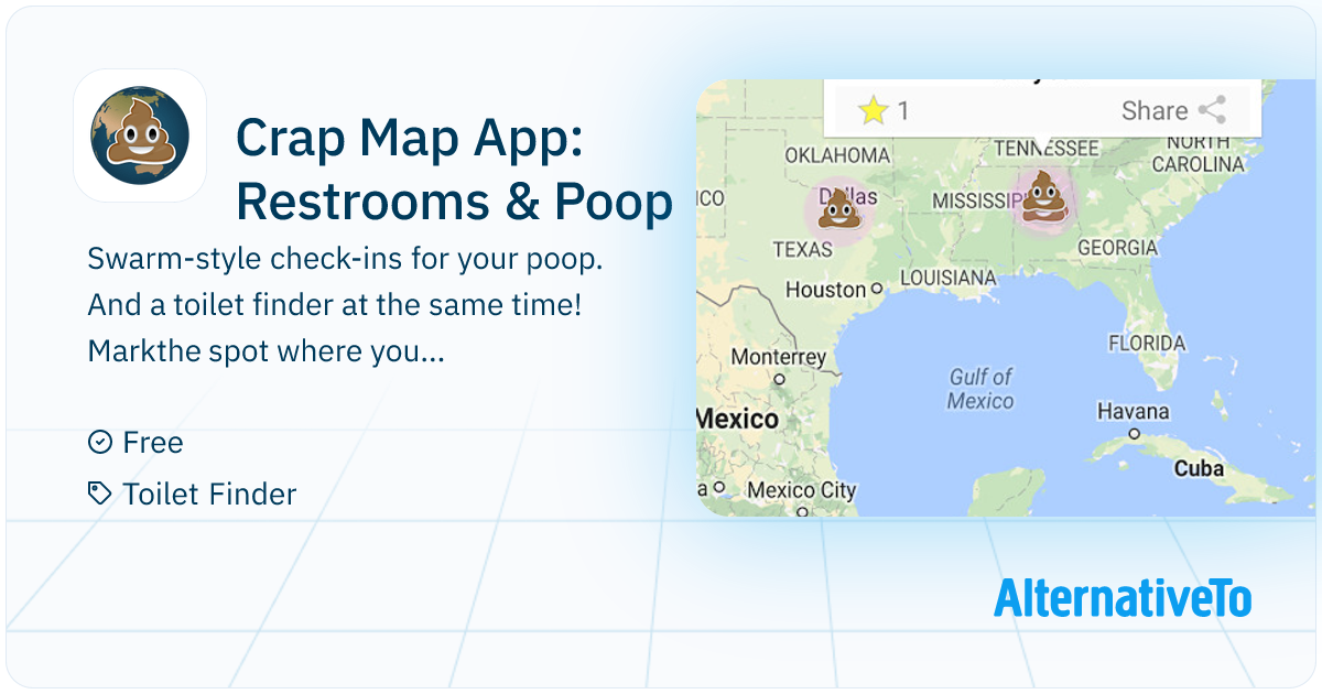 Crap Map App: Restrooms & Poop: Find toilets nearby. Discover and ...