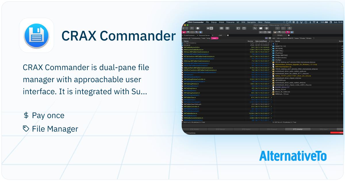 CRAX Commander: Dual-pane, multi-tabbed file manager for Mac OS X with ...