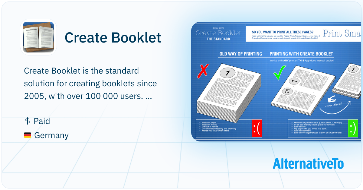 Create Booklet: Puts your pages side by side re-sorted for booklet ...