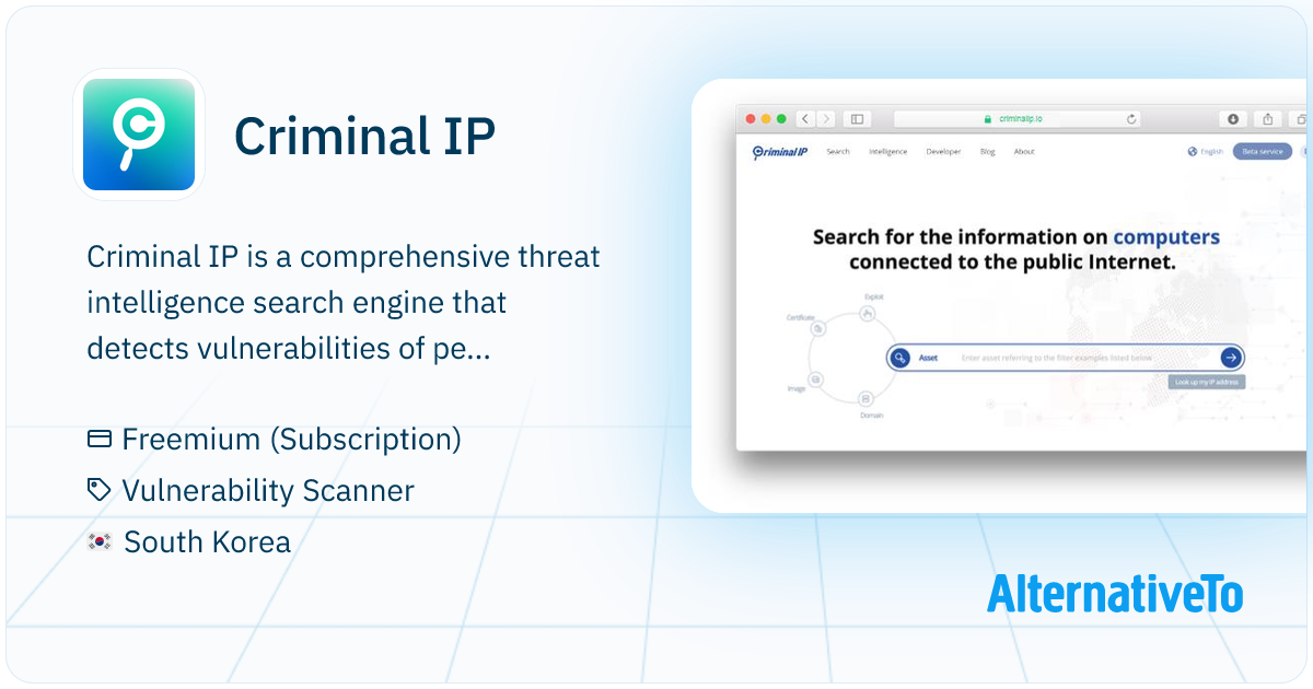Criminal IP: Protects IT assets and businesses by analyzing all years ...