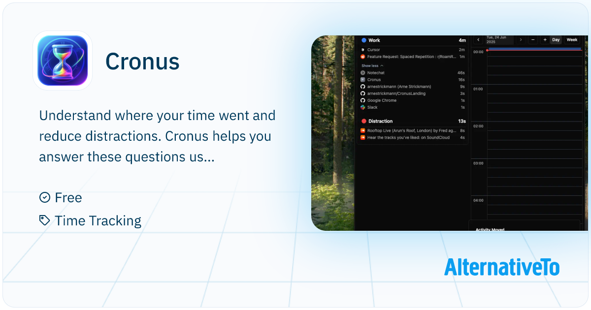 Cronus: Understand where your time went and reduce distractions ...