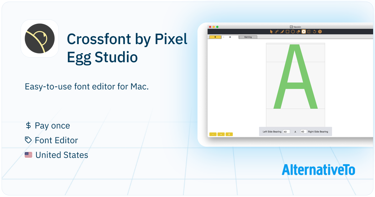 Crossfont by Pixel Egg Studio: Easy-to-use font editor for Mac ...