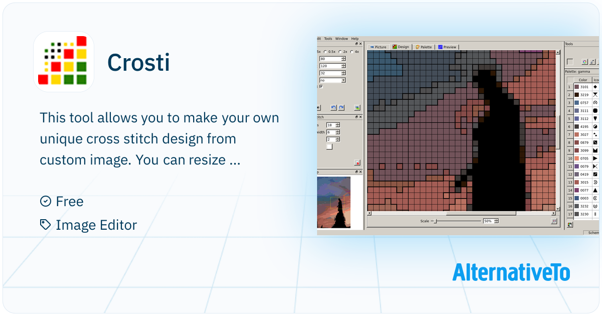 Crosti: Make your own unique cross stitch design from custom image ...