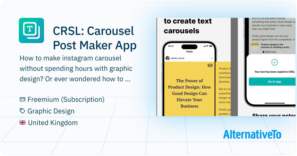 CRSL: Carousel Post Maker App: A free, user-friendly graphic design app ...