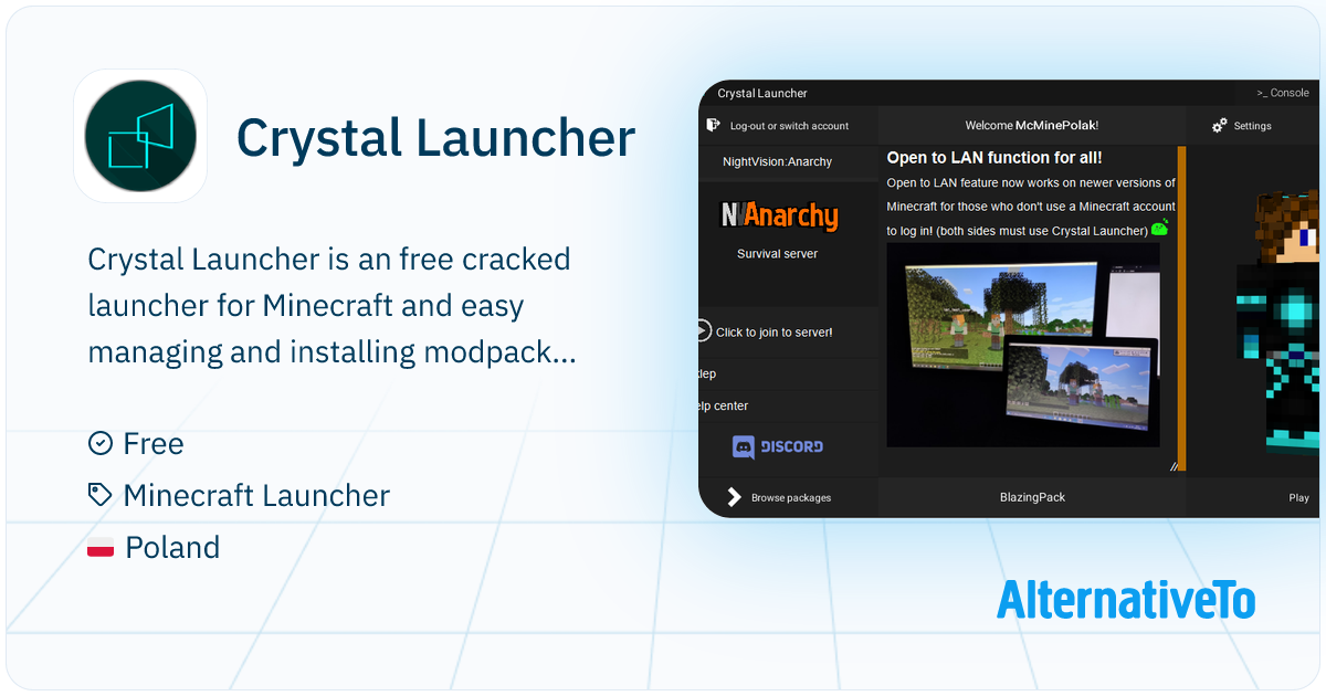 Crystal Launcher: Free Minecraft launcher for easy managing and ...