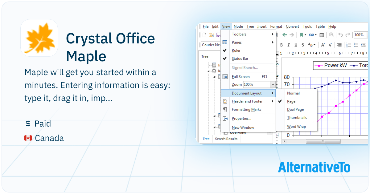 Crystal Office Maple: Professional tree outline manager with built-in ...