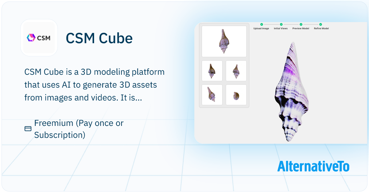 CSM Cube: 3D modeling platform that uses AI to generate 3D assets from ...