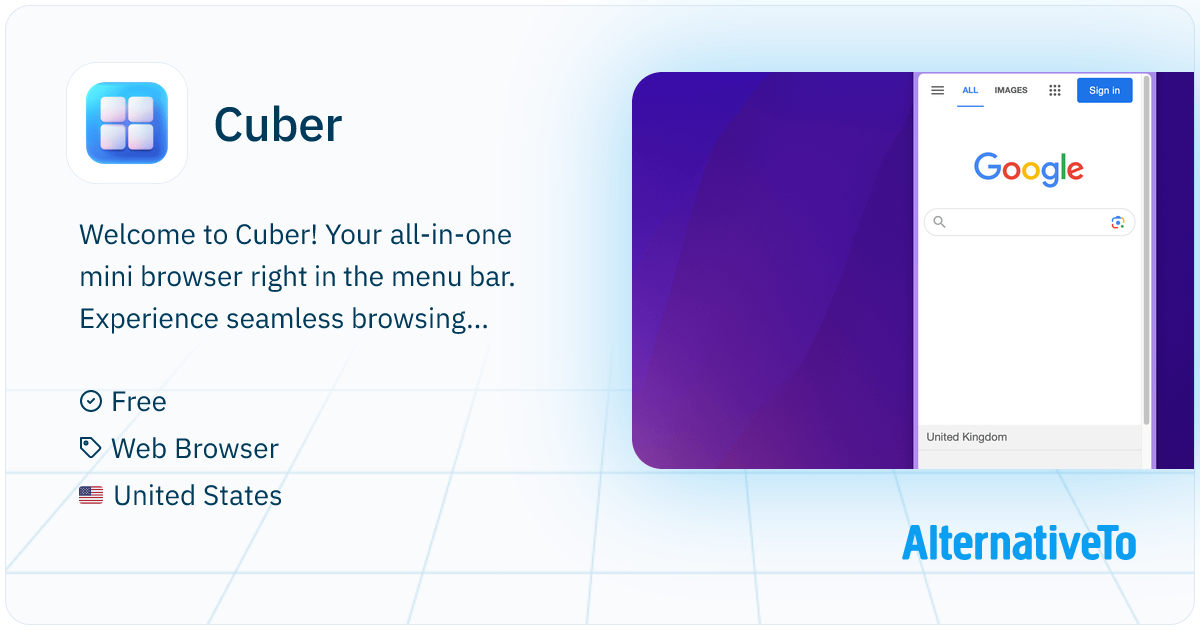 Cuber: Your all-in-one mini browser right in the menu bar | AlternativeTo