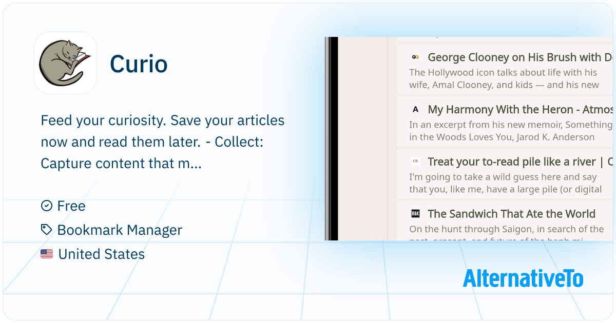 Curio: Save web links, organize notes, read in a Markdown viewer ...