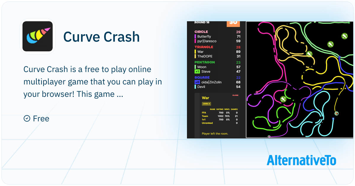 Curve Crash: Free-to-play online multiplayer curve game playable in ...