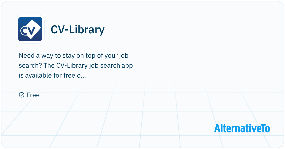 CV-Library: Need a way to stay on top of your job search? | AlternativeTo