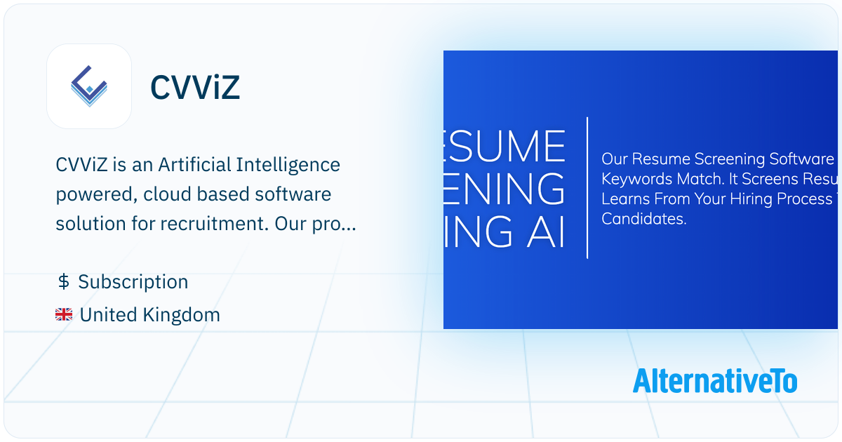 CVViZ: AI Powered Recruiting Software That Helps You Hire Faster ...