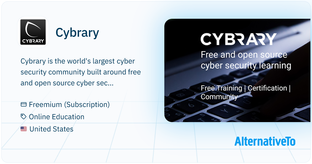 Cybrary: The world's largest cyber security | AlternativeTo