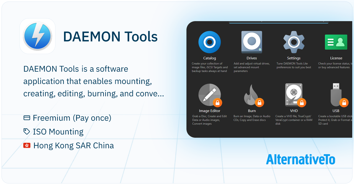 DAEMON Tools: Disc imaging and mounting utility | AlternativeTo